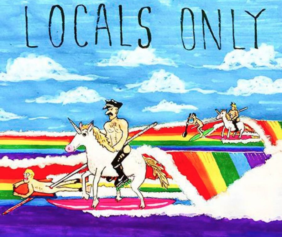 locals only laird surfing crowds sup beef | BOARD RAP